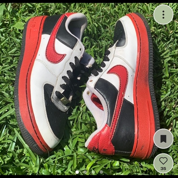 Nike | Shoes | Vintage Red Black And White Nike Afs | Poshmark